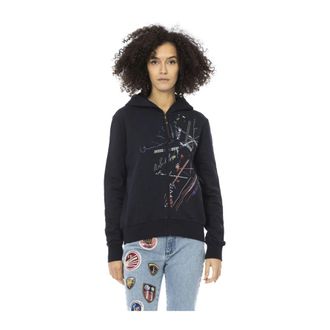 Mr & Mrs Italy Hoodie mit Applikation - Langarm - - Sweatshirts & Hoodies - Damen - Blau - XS