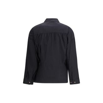 Christophe Lemaire Womens Black Cotton Dress Shirt