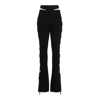 ADĀMO Andrea Adamo Modische Damen Hose mit Ausschnitten - - Trousers - Damen - Schwarzk - M