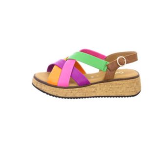 Gabor Femme, Chaussures, Multicolore, Taille: 38 1/2 EU Sandales compens&eacute;es pour femmes unies
