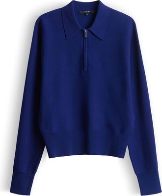 someday Damen Pullover | TINEKI Loose Strickpullover mit Polokragen Electric Blue, 42