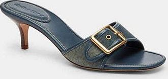 Coach Margot Sandale Aus Denim Im Used-Look