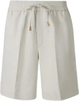 Brioni Homme, Shorts, Blanc, Taille: L Linen/cotton Shorts