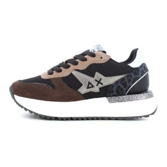 Sun 68 Schwarze Sneakers Mix Material Stargirl - - Shoes - Damen - Mehrfarbig - 37 EU