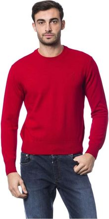 Billionaire Boys Club Merinowolle Rundhalspullover mit Stickerei - - Knitwear - Herren - Rot - XL
