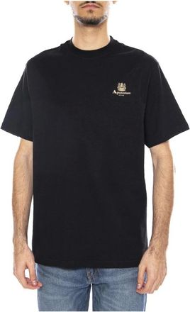 Aquascutum Homme, Tops, Noir, Taille: M T-shirt &agrave; col rond
