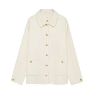 Anine Bing Luca Jacke Kaschmir-Mischung - - Jackets - Damen - Wei&szlig; - S