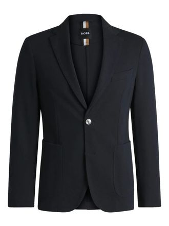 BOSS blazer en coton mélangé - Bleu