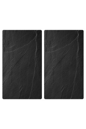 KESPER Herdabdeckplatte, Dunkelgrau, Glas, 2-teilig, 28.5x0.4x50 cm, K&uuml;chen, K&uuml;chenelektroger&auml;te, Herde, Herdabdeckplatten