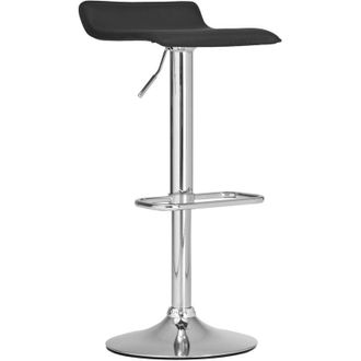 Clp Tabouret de bar Eco tabouret en cuir rembourr&eacute; haut tabouret pivotant r&eacute;glable diverses couleurs Couleur : Noir