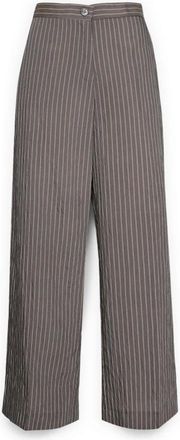 Elena Miro Femme, Pantalons, Gris, Taille: 46 FR Pinstripe Chinos