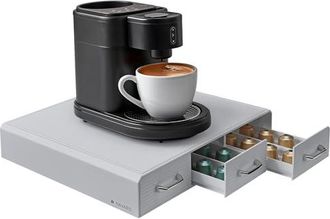 Navaris Tiroir &agrave; Capsule de Caf&eacute; - Rangement Support pour Dosette Machine &agrave; Caf&eacute; Compatible avec Nespresso CBTL K-Cups avec 3 Tiroirs - Rangement Dosettes 48 
