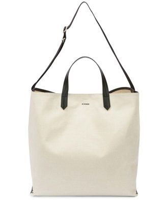 Jil Sander sac cabas Tape médium - Blanc
