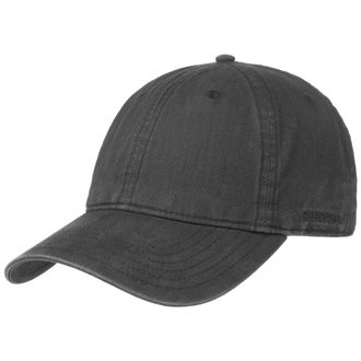 Stetson Ducor Sun Guard Fullcap Herren Baseballcap aus Bio-Baumwolle nachhaltig Fr&uuml;hjahr Sommer Cap mit Sonnenschutz UV 40 Stonewashed-Look Outdoorcap schwarz
