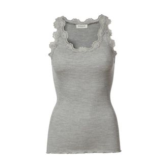 Rosemunde Iconic Seidentop in Grau - - Tops - Damen - Grau - XL