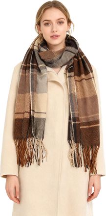 Miss Lulu Winter Schal Damen Geschenke für Frauen Karierter Kaschmir Quadratischer Damenschal Mama Freundin Teenager Mädchen Weihnachtsmanns Geheimes Geschenk f