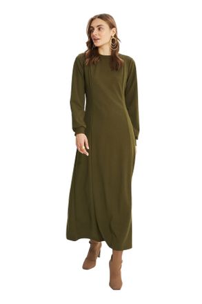 Trendyol Trendyol Modest Damen Tctaw22eb0031 Dress, Khaki, 36 EU