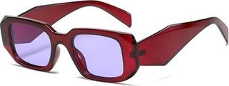 Generic Lunettes De Soleil &Agrave; Monture Carr&eacute;e Irr&eacute;guli&egrave;re For Hommes Et Femmes, Lunettes De Soleil Photo De Mod&eacute;lisation De(Red)