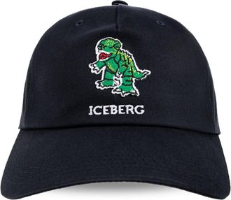 Iceberg Homme, Accessoires, Bleu, Taille: ONE Size Casquette de baseball brod&eacute;e