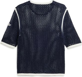 adidas Homme, Tops, Bleu, Taille: XS T-shirt tricoté avec design en maille