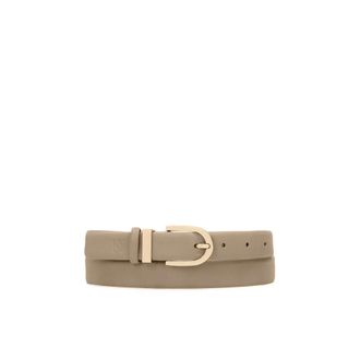 Kazar Taupe glattes Lederband mit halbrundem Schnalle - - Accessories - Damen - Beige - 90 CM