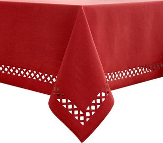 Miulee Leinen Optik Tischdecke Red Tischdecken 140x180cm Abwaschbar Lotuseffekt Eckig Rechteckig Tischtuch Polyester Wasserabweisend Tischwäsche Abwischbare 