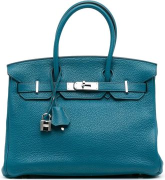 Hermès Crossbody Bags - Togo Birkin Retourne 30 - Gr. unisize - in Blau - für Damen