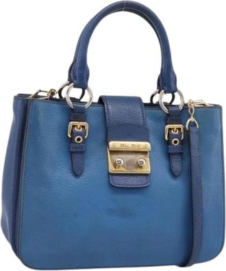 Miu Miu Sac &agrave; main Pre-owned - Femme - Pre-owned - Bleu - Taille: ONE Size