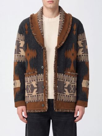 Alanui Cardigan en pur cachemire avec motif ethnique et col ch&acirc;le