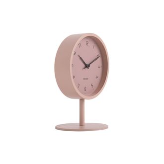 Karlsson [DL] Table Clock Stark Iron matt Faded pink