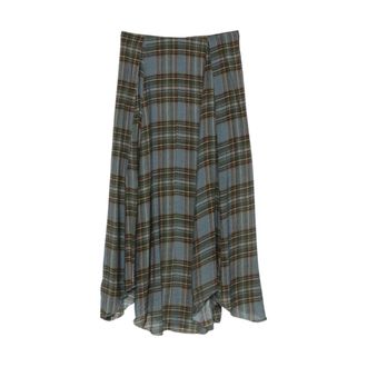 Yerse Yerse - Jupe mi-longue &agrave; carreaux - Femme - Jupes - Multicolore - Taille: 42 FR