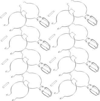 Holibanna 20stücke Glasaufhänger Aus Edelstahl Für Vorratsgläser Mit Breiter Öffnung Drahtklammern Für Einmachgläser Ersatz-glasverschlüsse Silberne Glasklammer