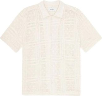 Les Deux Homme, Chemises, Blanc, Taille: L Hector Pointelle SS Shirt