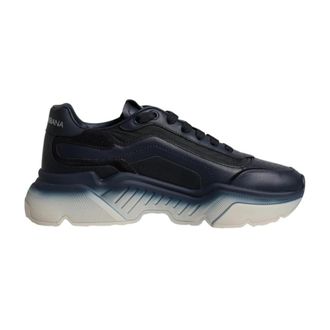 Dolce & Gabbana Marineblaue Low-Top-Sneakers - - Shoes - Herren - Blau - 39 1/2 EU