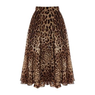 Dolce & Gabbana Seidenrock - - Skirts - Damen - Braun - L