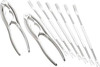 KitchenCraft Stainless Steel Seafood Tool Kit (8-Piece Dining Set)