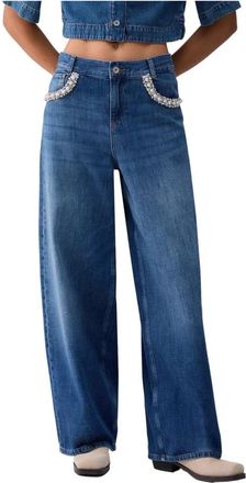 Liu Jo Femme, Jeans, Bleu, Taille: W30 Wide Jeans