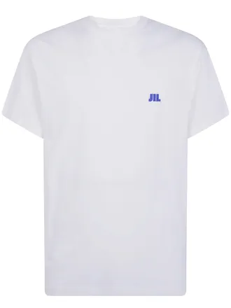 Jil Sander T-Shirt Manica Corta Ricamata Crew Neck
