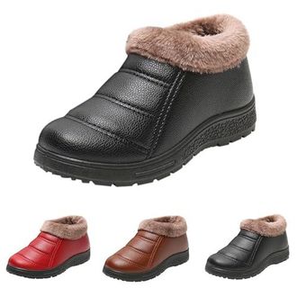 Generic Bottes de neige dhiver confortables et chaudes doubl&eacute;es de fourrure pour femme - L&eacute;g&egrave;res et imperm&eacute;ables - Chaussures dext&eacute;rieur &eacute;paisses thermiques d