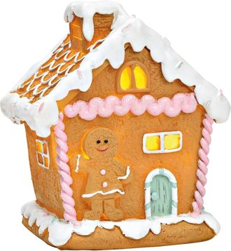 Matches 21 LED Lichterhaus Lebkuchenhaus Dekofigur Weihnachtshaus - Beleuchtetes Lichthaus zum hinstellen als Weihnachtsdeko Winterdeko 11 x 13 cm - Süßes Amerik