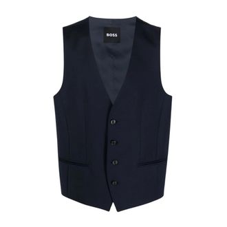 HUGO BOSS Homme, Costumes, Bleu, Taille: XL Ensemble Gilet Assorti