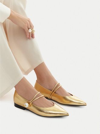 Gino Rossi Ballerinas GINO ROSSI CEO-ROSE-LT2512-72 Goldfarben
