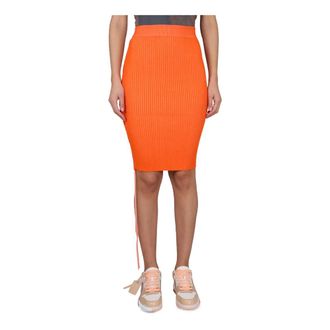 Off-white Cut-Out Skirt - - Skirts - Damen - Orange - XS