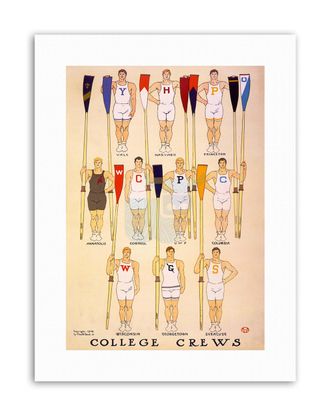 Wee Blue Coo ROWING COLLEGE CREW AMERICAN UNIVERSITY USA NEW Poster Picture Painting Drawing