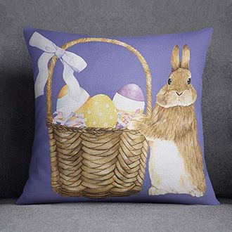 Bonamaison Le Jardin du Lin Kissenhüllen, Cotton, Mehrfarbig, 45x45