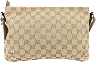 Gucci Sac bandouli&egrave;re vintage doccasion - Femme - Pre-owned - Beige - Taille: ONE Size