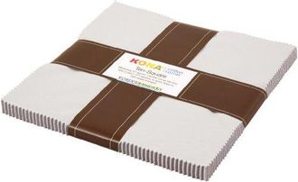 Robert Kaufman Fabrics Fabrics Kona TEN-167-42 Viereckige Kuchen aus Baumwolle, Eschenholz, 25,4 cm, quadratisch