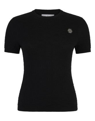 Philipp Plein Knitted T-Shirt Sexy Pure Fit Monogram Monogram