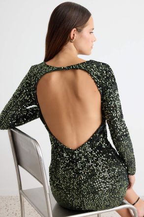 Trendyol Einfarbiges kurzes/mini Bodycon-Kleid f&uuml;r Damen - Gr&uuml;n