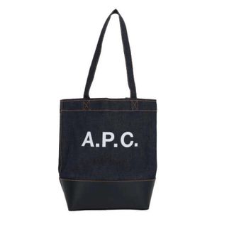 A.P.C. Blaue Denim-Tragetasche mit Lederboden - - Bags - Damen - Blau - ONE SIZE